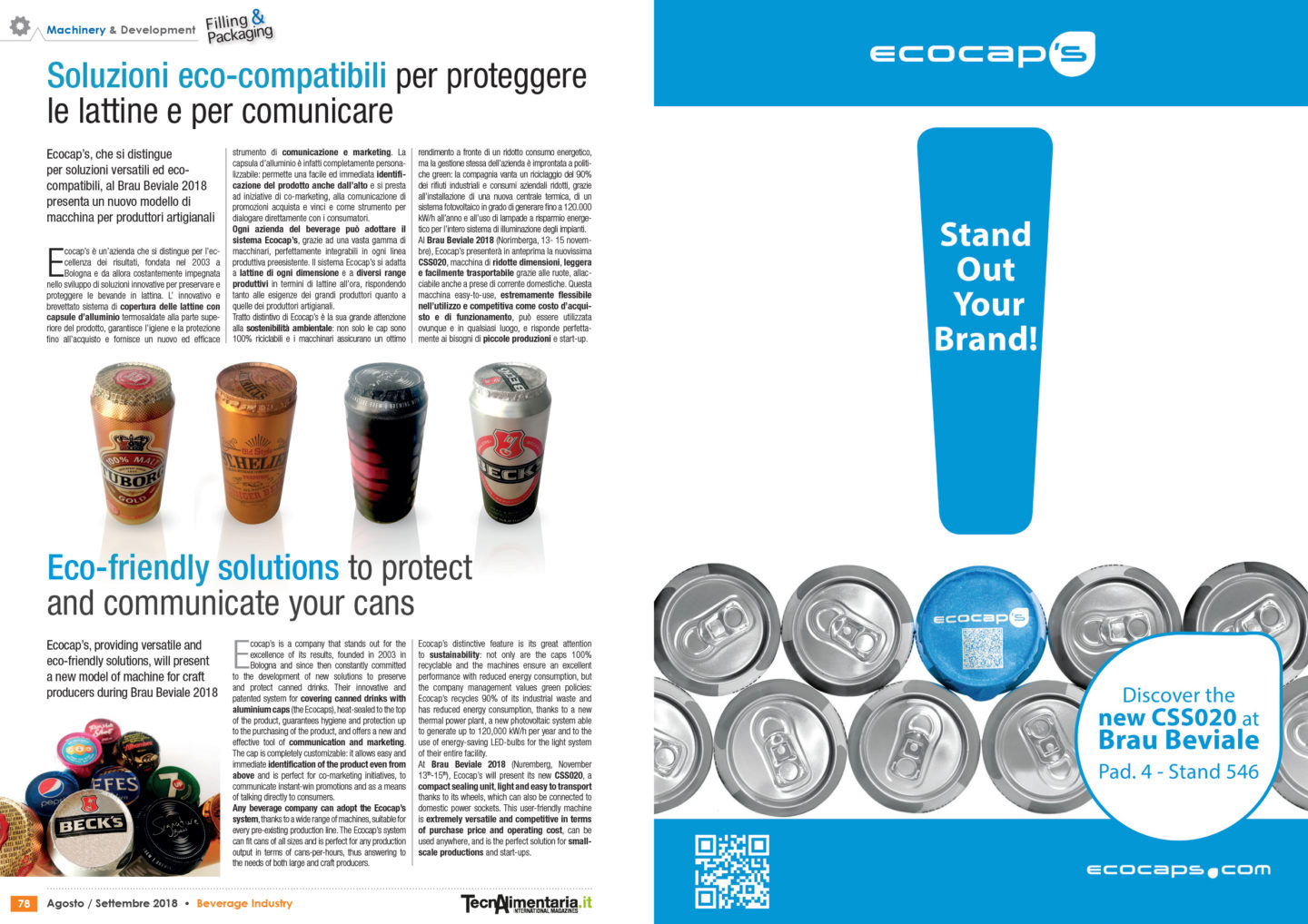 Ecocap’s on TecnAlimentaria Beverage Industry | Ecocaps